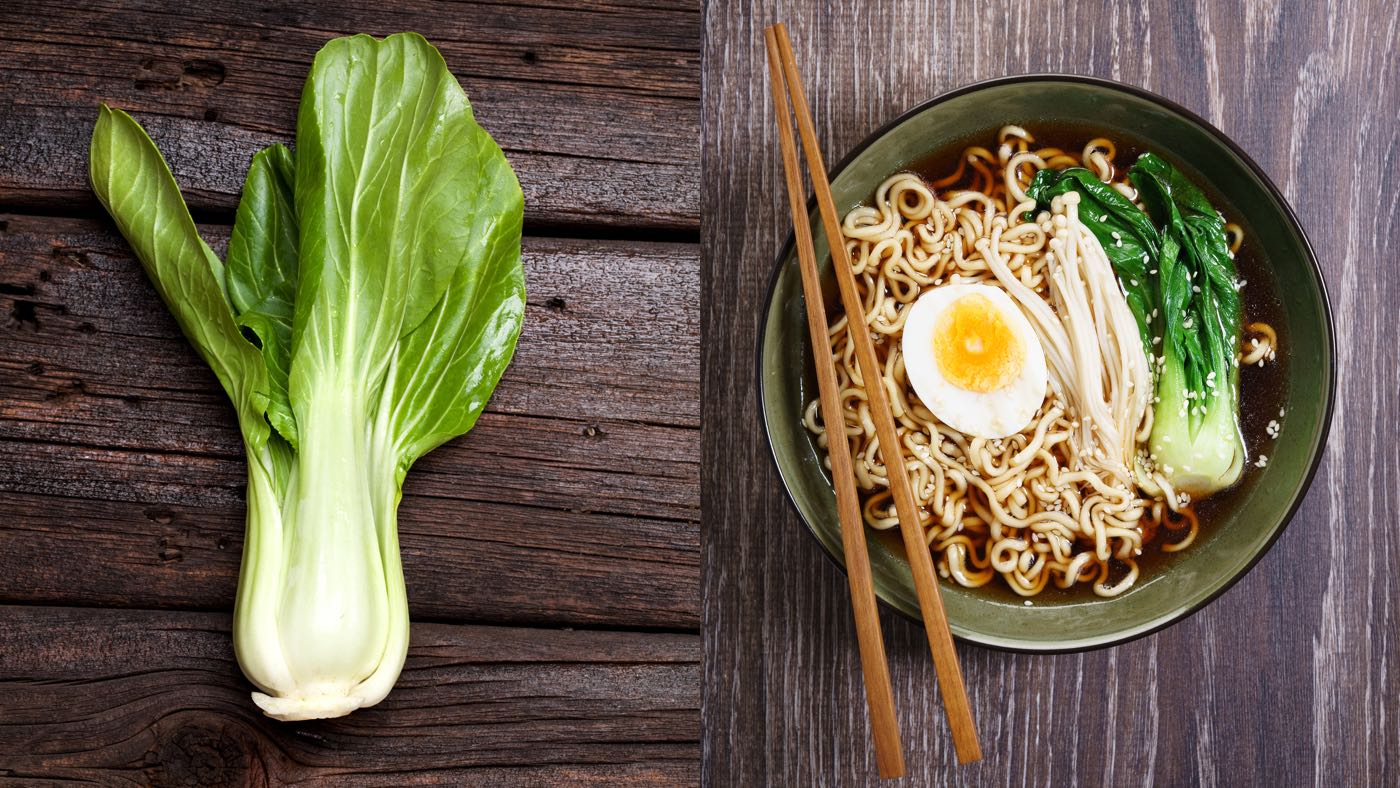 Ramen-Suppe mit Pak Choi